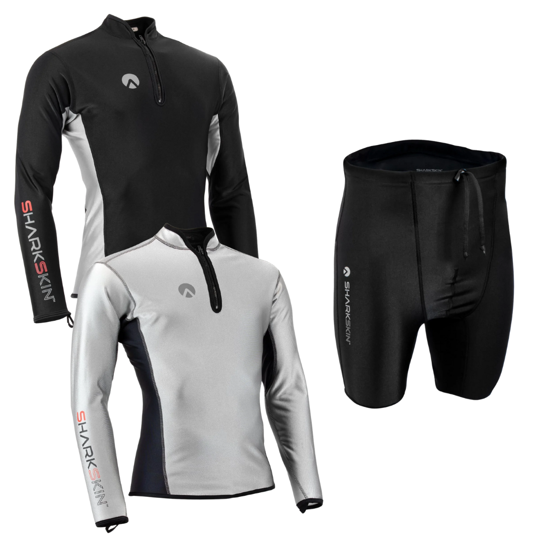 CHILLPROOF LONG SLEEVE CHEST ZIP TOP - MENS + CHILLPROOF SHORT PANTS ...
