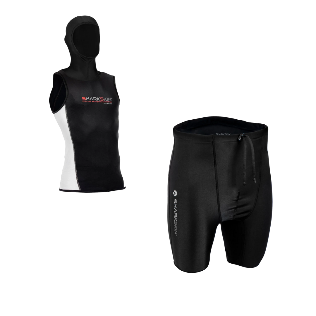 CHILLPROOF SLEEVELESS VEST WITH HOOD FULL ZIP - MENS + CHILLPROOF SHOR ...