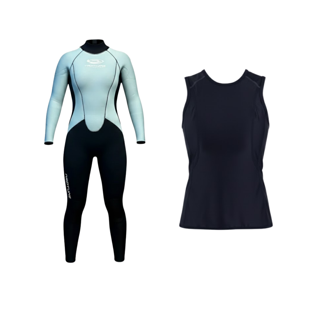 SIREN 5MM STEAMER LADIES + CHILLPROOF VEST - WOMENS NEW BUNDLE ...