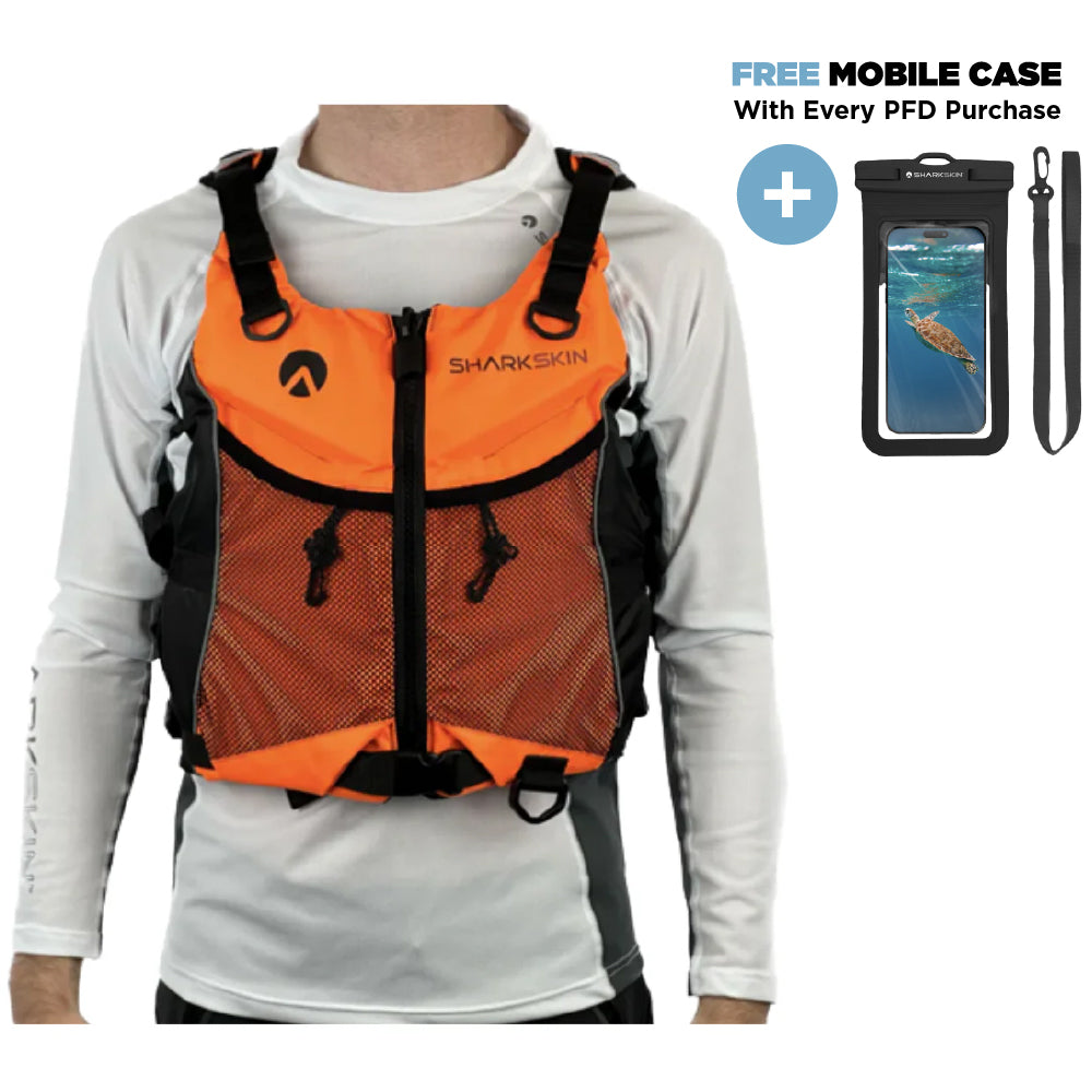 MULTIFLEX FRONT-ZIP PFD WITH A FREE PHONE CASE – Sharkskin Australia