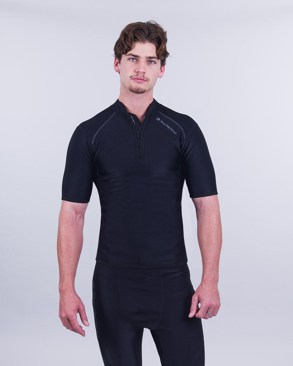CHILLPROOF SHORT SLEEVE CHEST ZIP - MENS NEW – Sharkskin Australia